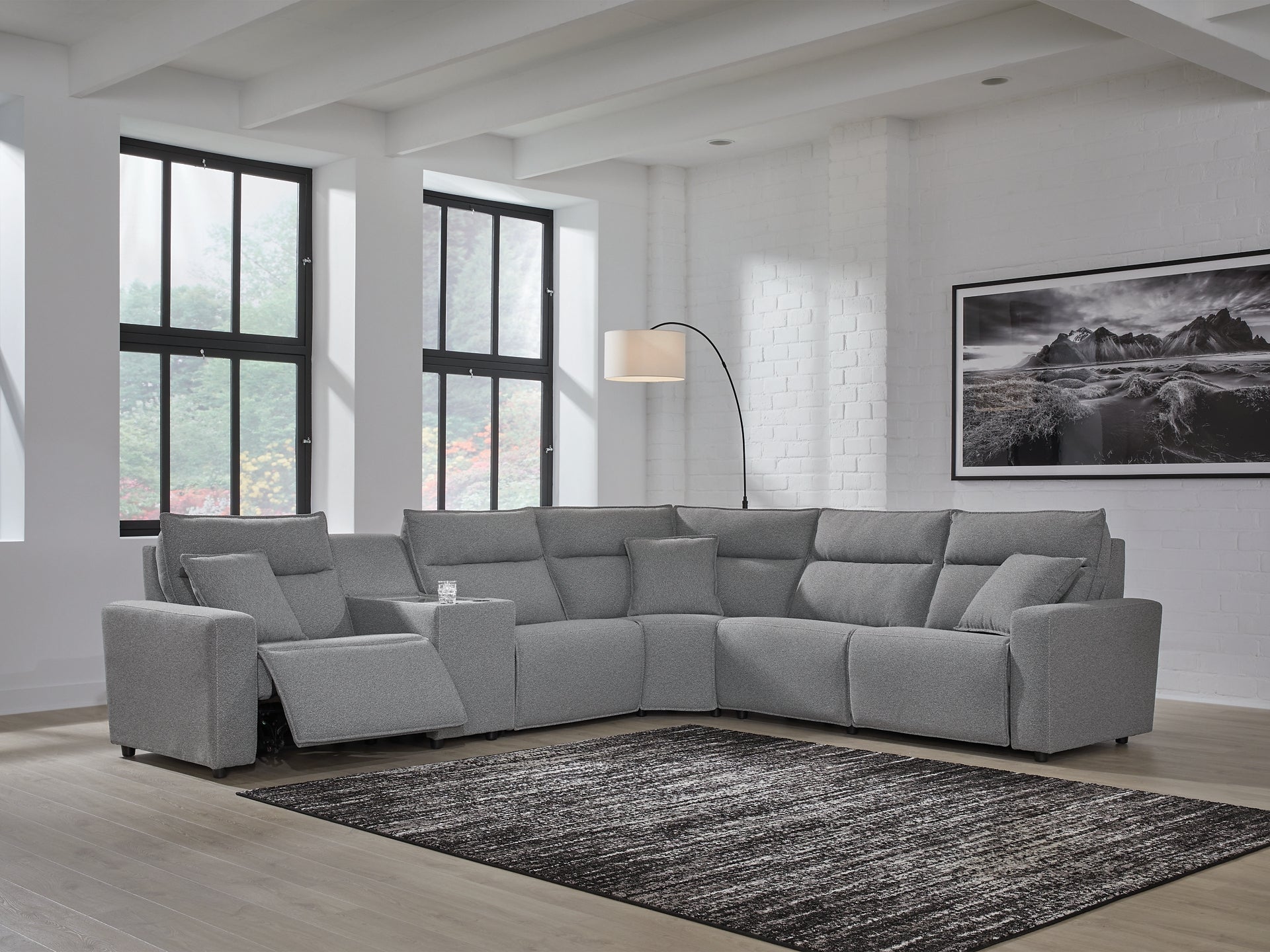 Modmax 6-Piece Reclining Sectional with Storage Console – Crosby's ...